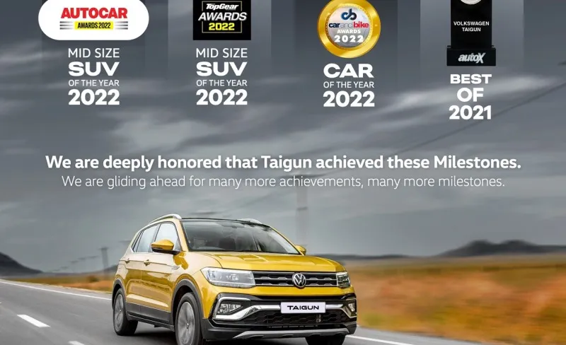 Volkswagen Taigun wins the Title for 4 Prestigious Automobile Awards ...